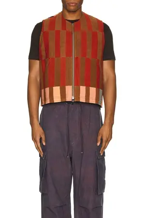 Story Mfg. Saturn Vest In Stripe Patchwork - 82% Off | Editorialist